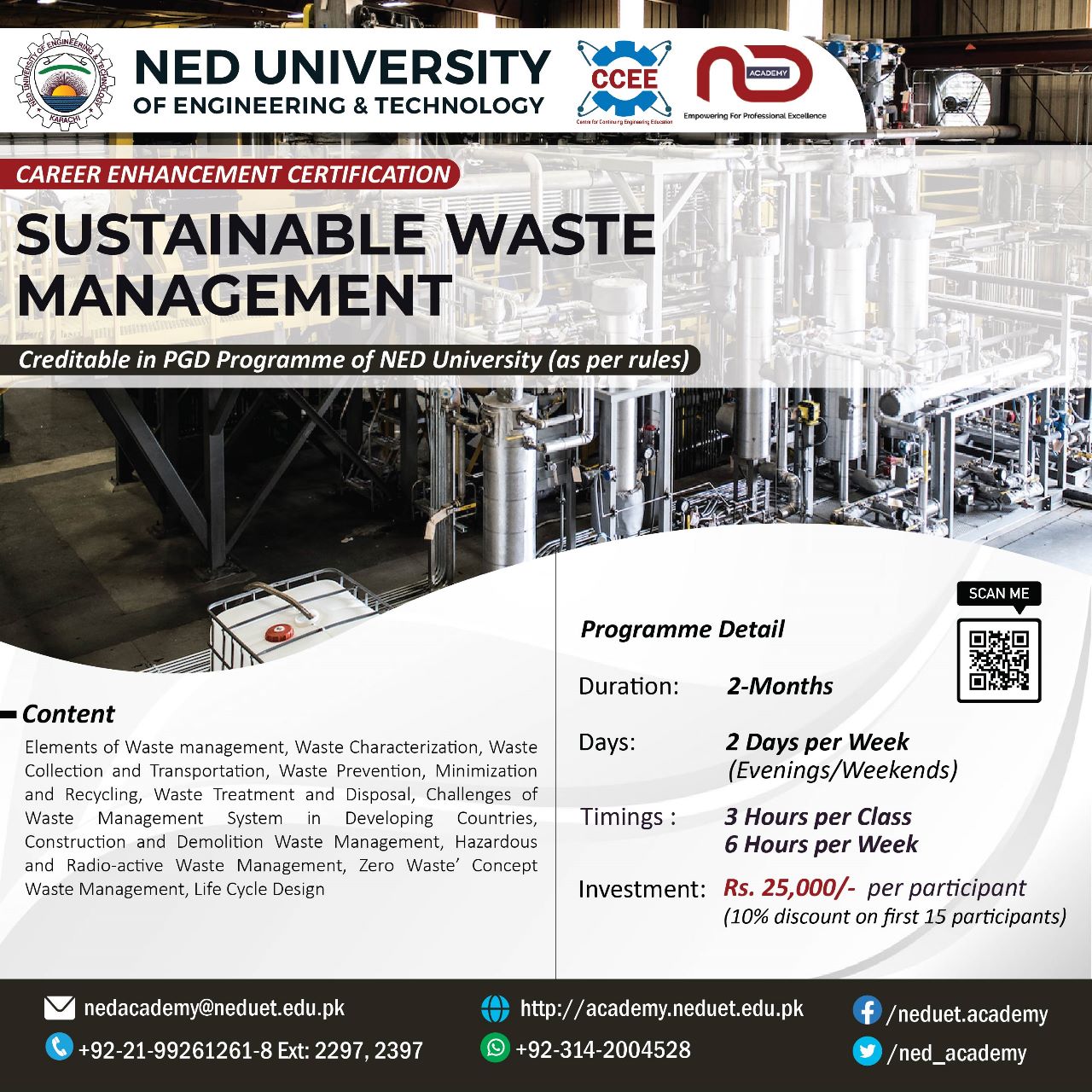 Sustainable Waste Management | NED Academy - CCEE | CMPP | PTMC Sustainable Waste Management | NED Academy - CCEE | CMPP | PTMC